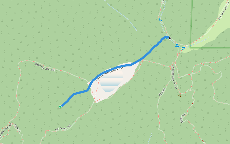 Dry Lakes West Overlook Trail in Arizona | Walking Map