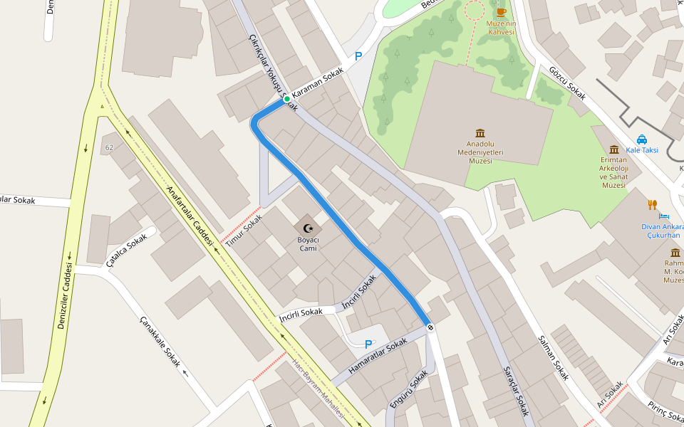 Mazi Sokak in Ankara | Walking Map