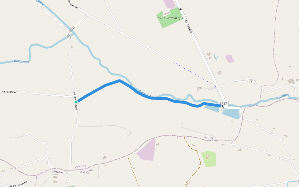 Cycling along the river Walking And Running Trail - Marche | Pacer