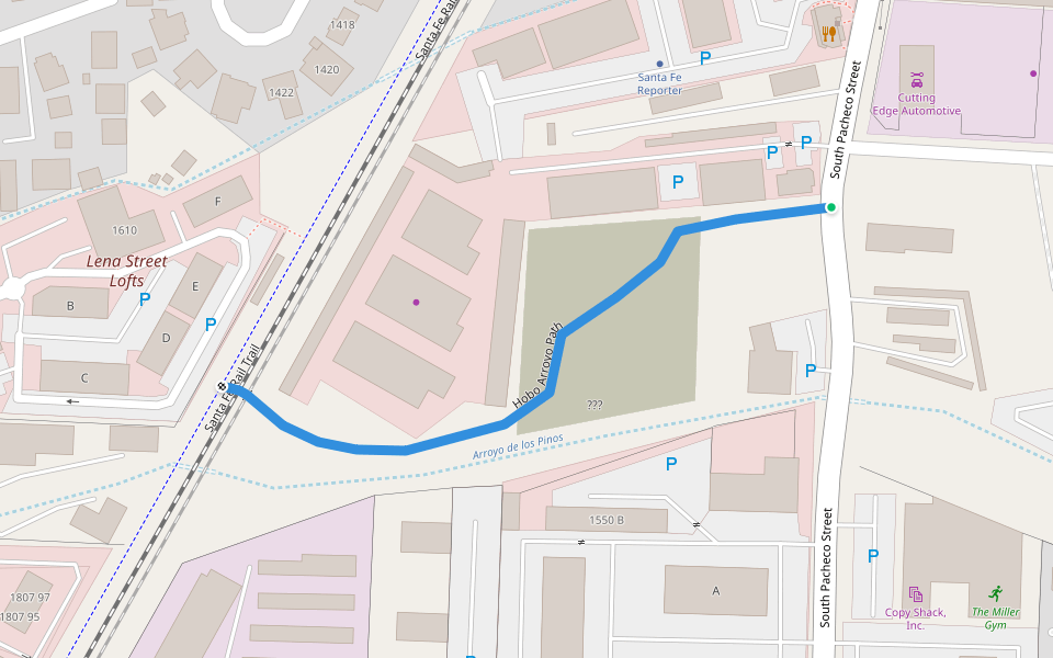 Hobo Arroyo Path in New Mexico | Walking Map