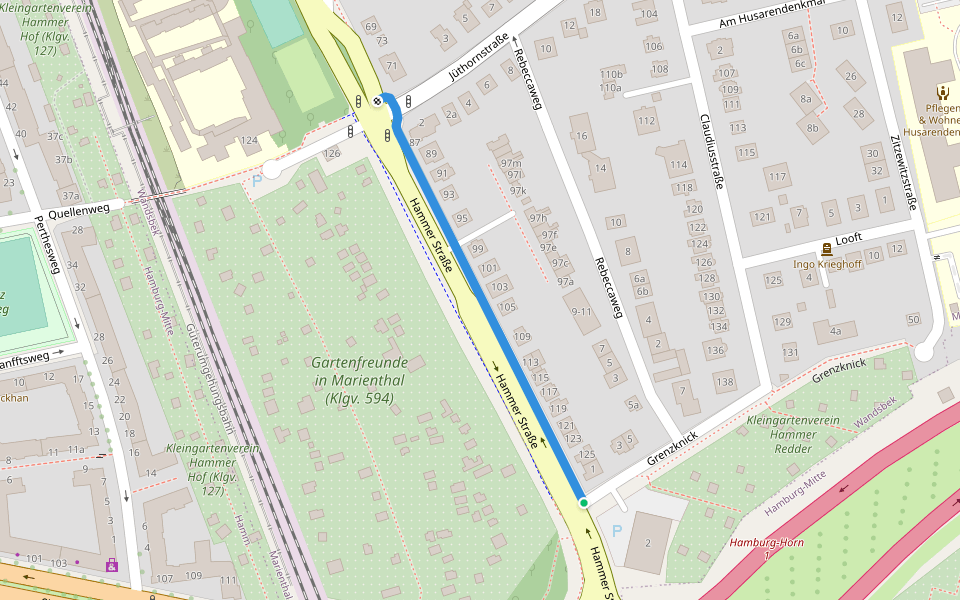 Hammer Street in Hamburg | Walking Map