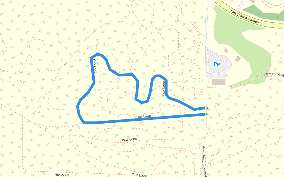 Oak Loop in Michigan | Walking Map