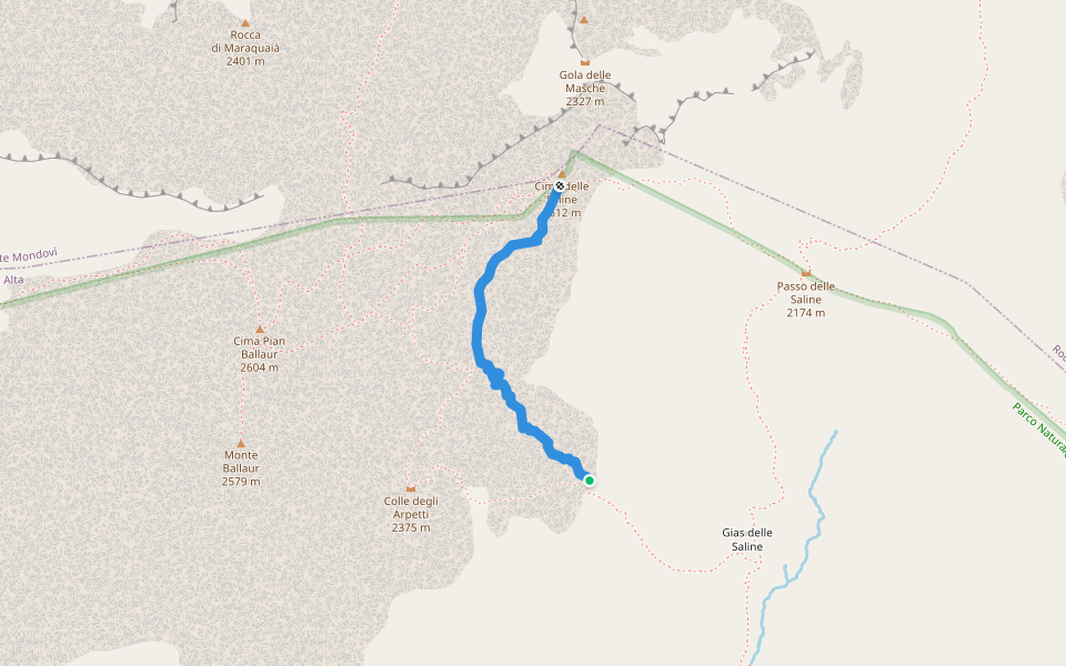 Cima Saline ridge path | Walking Map