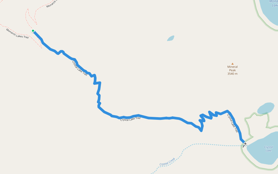 Crystal Lake Trail in California | Walking Map