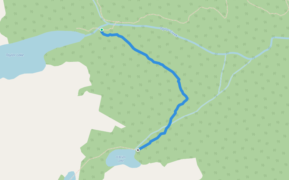 O'Brien Lake Trail in Alberta | Walking Map