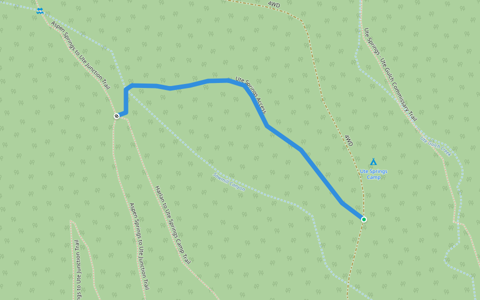 Ute Springs Access in New Mexico | Walking Map