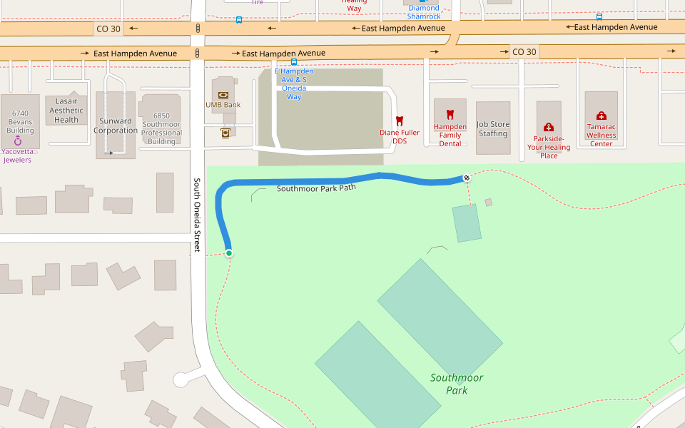 Southmoor Park Path Walking and Running - Denver, Colorado | Pacer