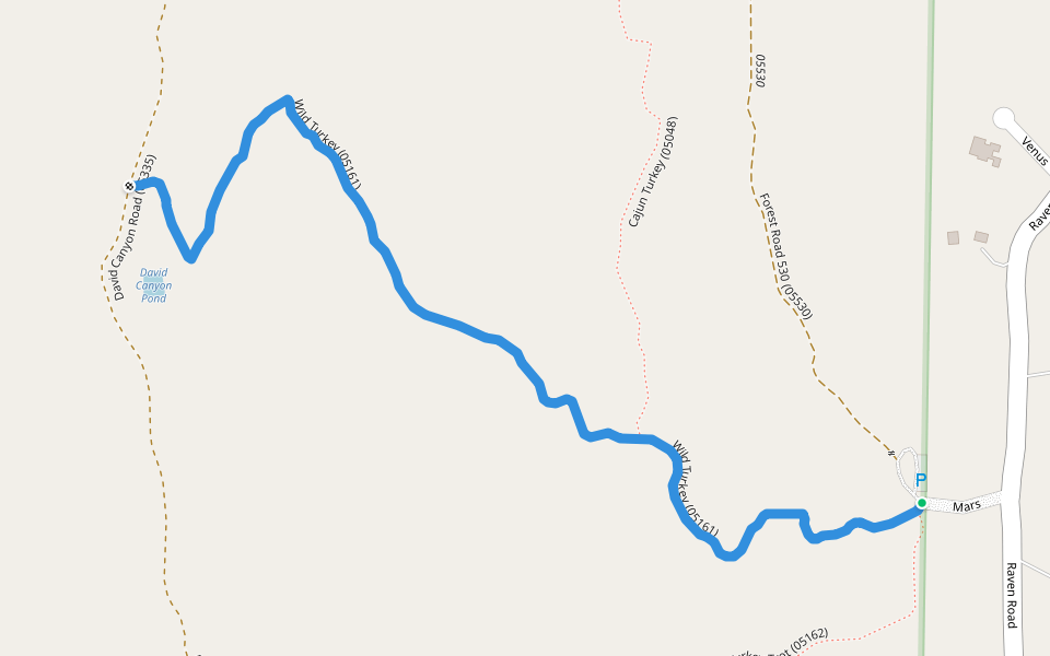 Wild Turkey (05161) in New Mexico | Walking Map