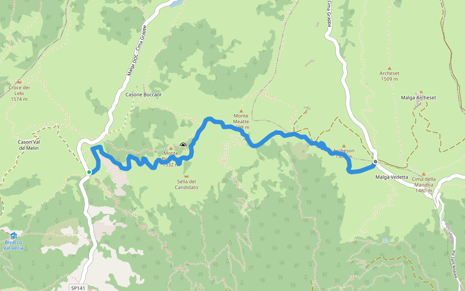 Meatte path Hiking Trail - Veneto | Pacer