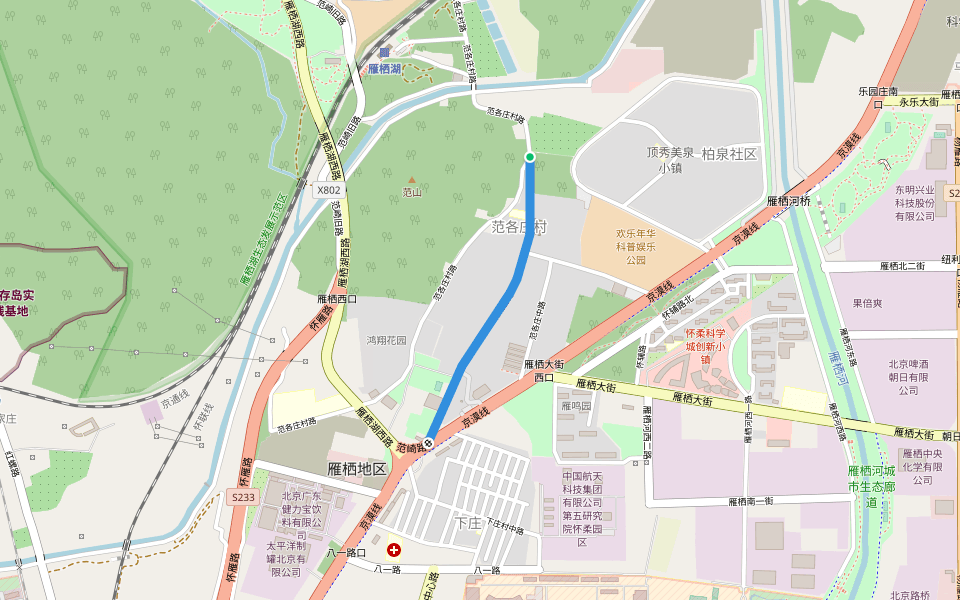 燕城主街 Walking And Running Trail - Beijing, Bei Jing Shi | Pacer