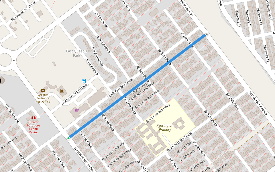 SE 21st Way in St. Catherine Parish | Walking Map