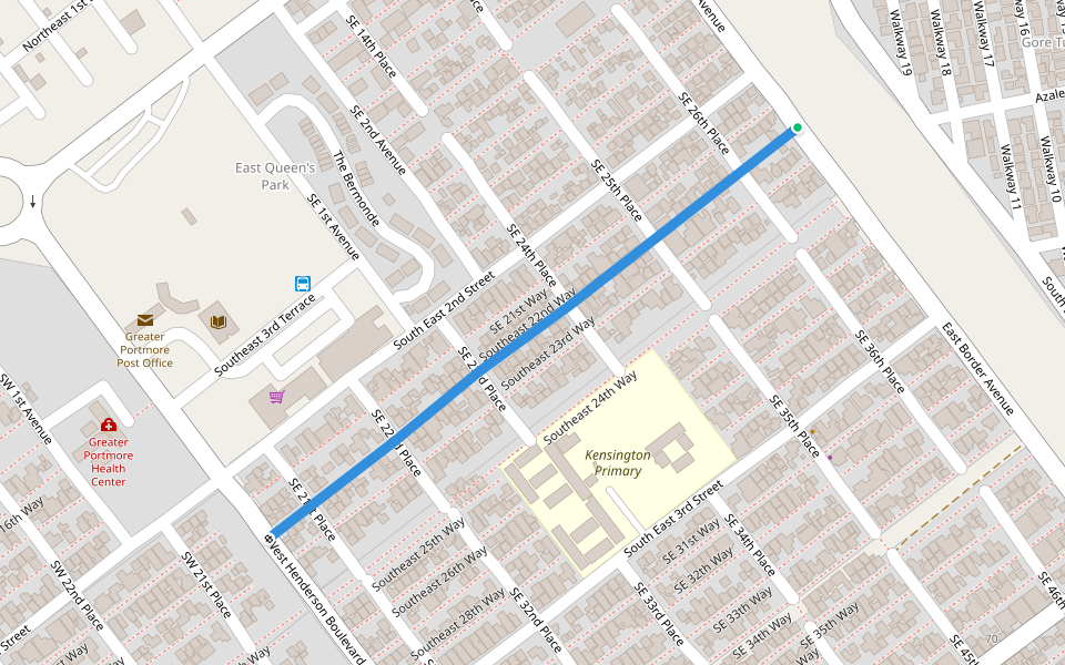 Southeast 22nd Way in St. Catherine Parish | Walking Map