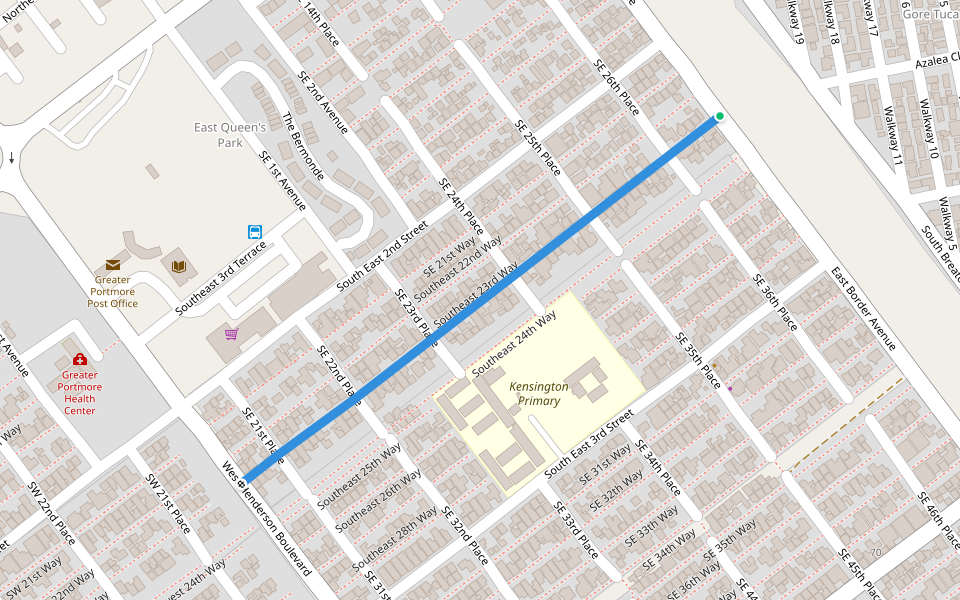 Southeast 23rd Way in St. Catherine Parish | Walking Map