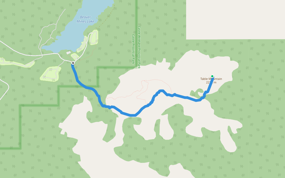 Table Mountain Trail in Alberta | Walking Map