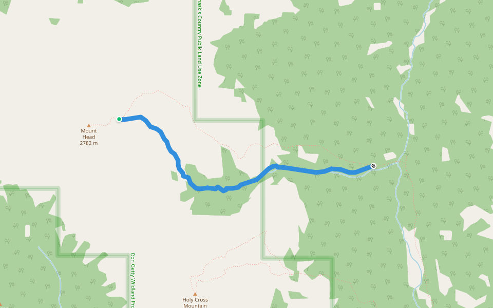 Mt Head SE Descent in Alberta | Walking Map