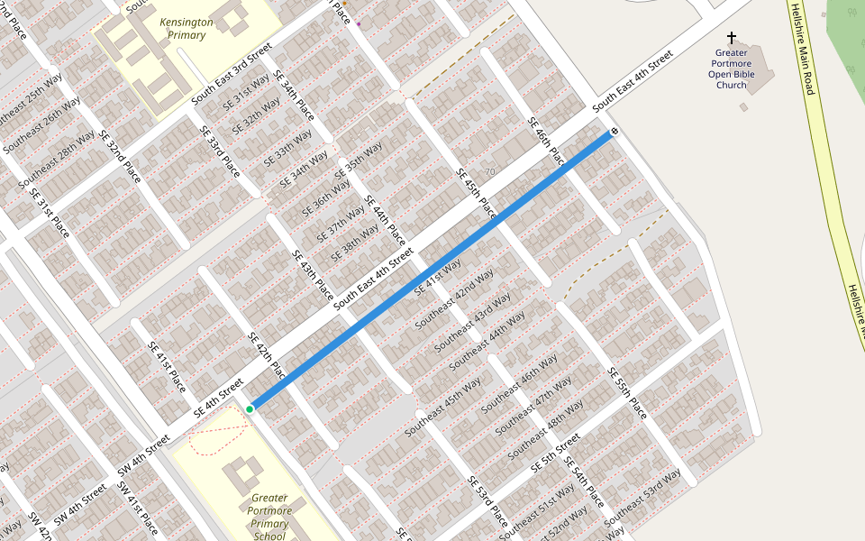 SE 41st Way in St. Catherine Parish | Walking Map