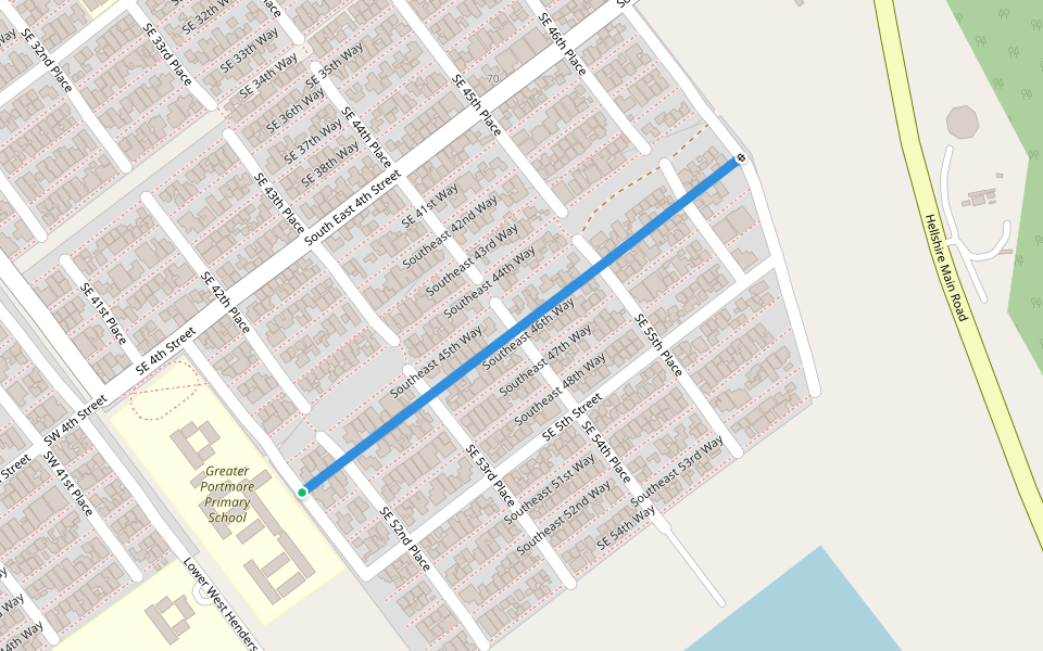 Southeast 46th Way in St. Catherine Parish | Walking Map