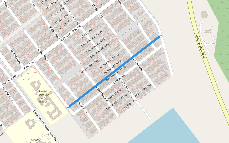Southeast 48th Way in St. Catherine Parish | Walking Map