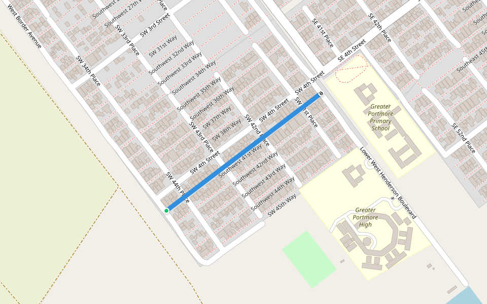 Southwest 41st Way in St. Catherine Parish | Walking Map