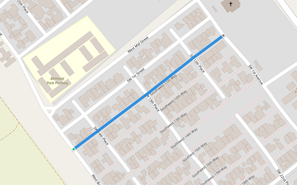 Southwest 11th Way in St. Catherine Parish | Walking Map
