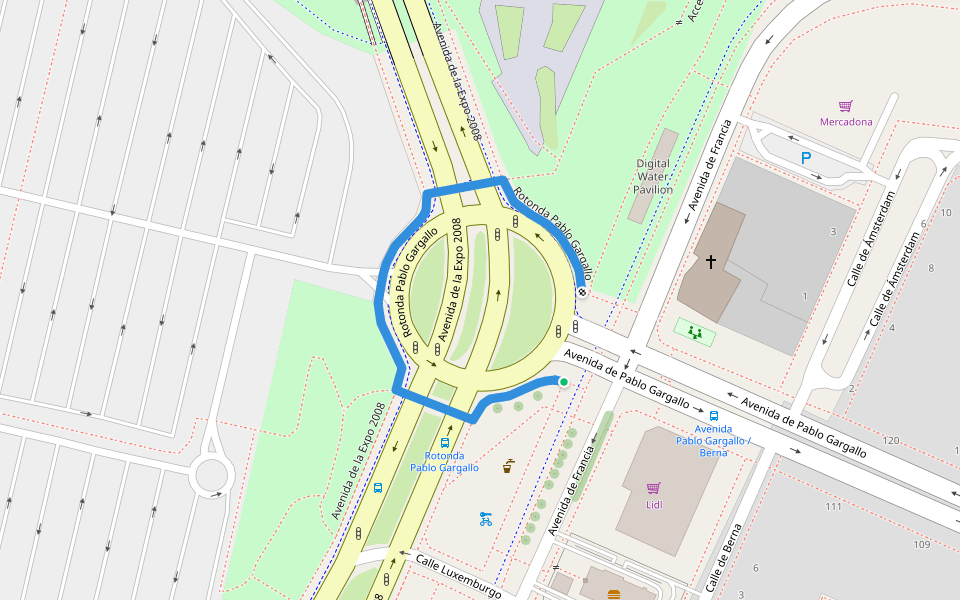Pablo Gargallo Roundabout in Aragón | Walking Map