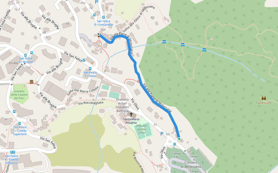 Off to the Molassana Plains in Liguria | Walking Map