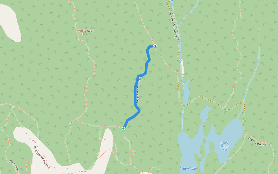Peden Lake View trail in British Columbia | Walking Map