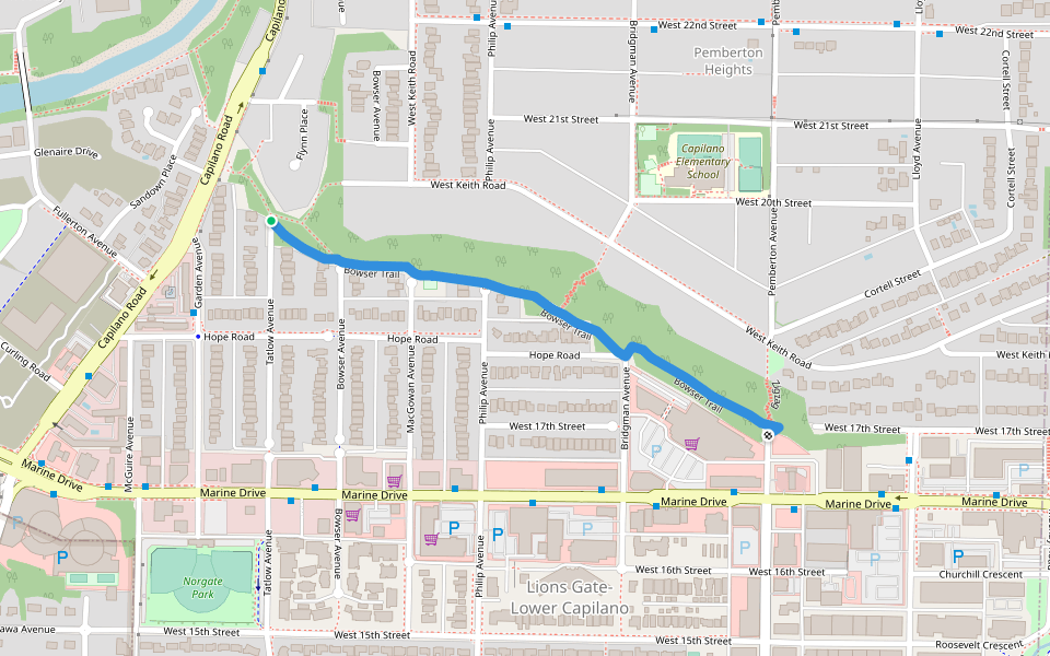 Bowser Trail in British Columbia | Walking Map