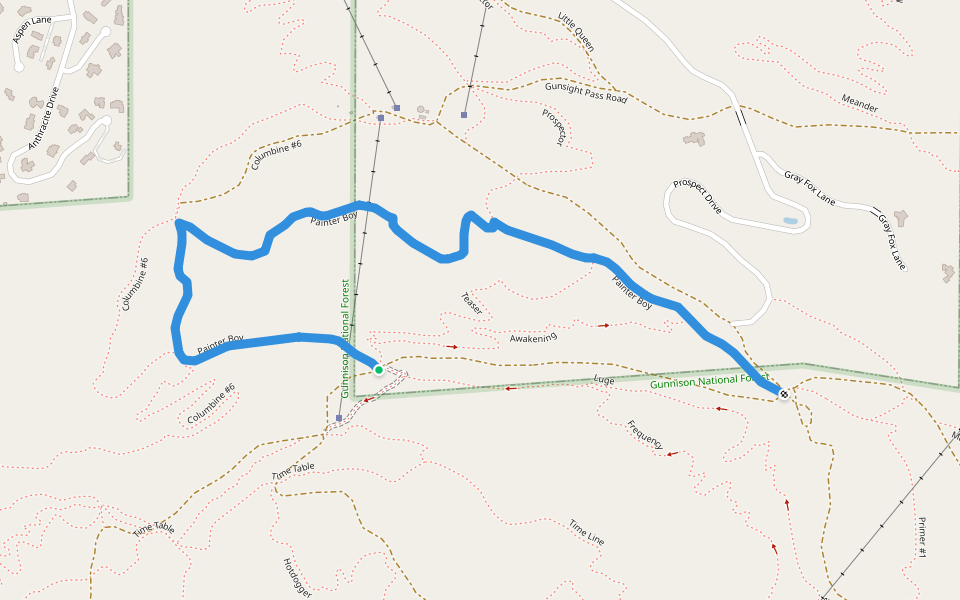 Painter Boy in Colorado | Walking Map