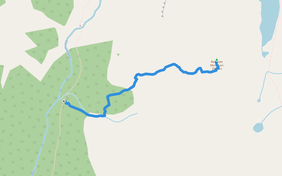 Mount Redoubt Route in Alberta | Walking Map