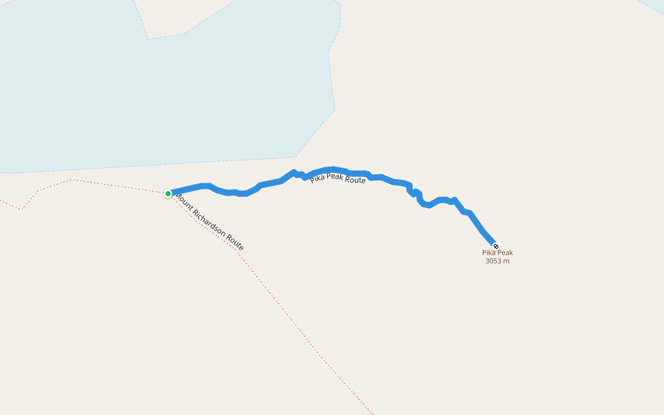 Pika Peak Route in Alberta | Walking Map