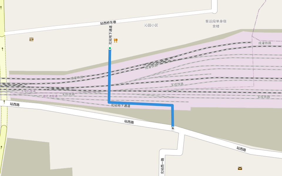 北站地下通道 in Si Chuan Sheng | Walking Map