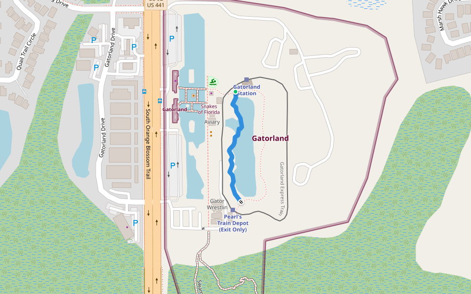 Alligator Breeding Marsh in Florida | Walking Map
