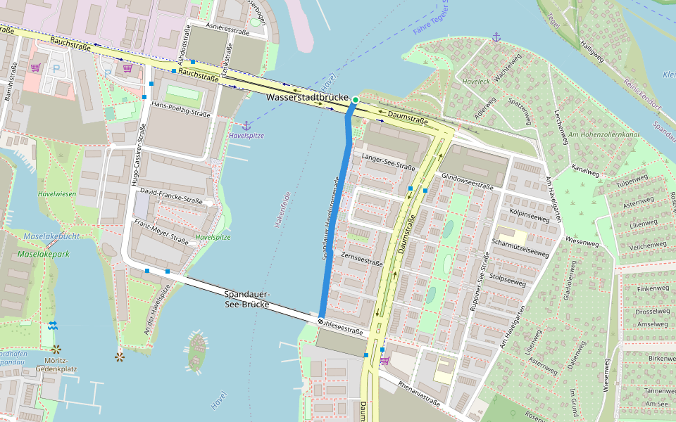 Spandau Havel promenade in Berlin | Walking Map