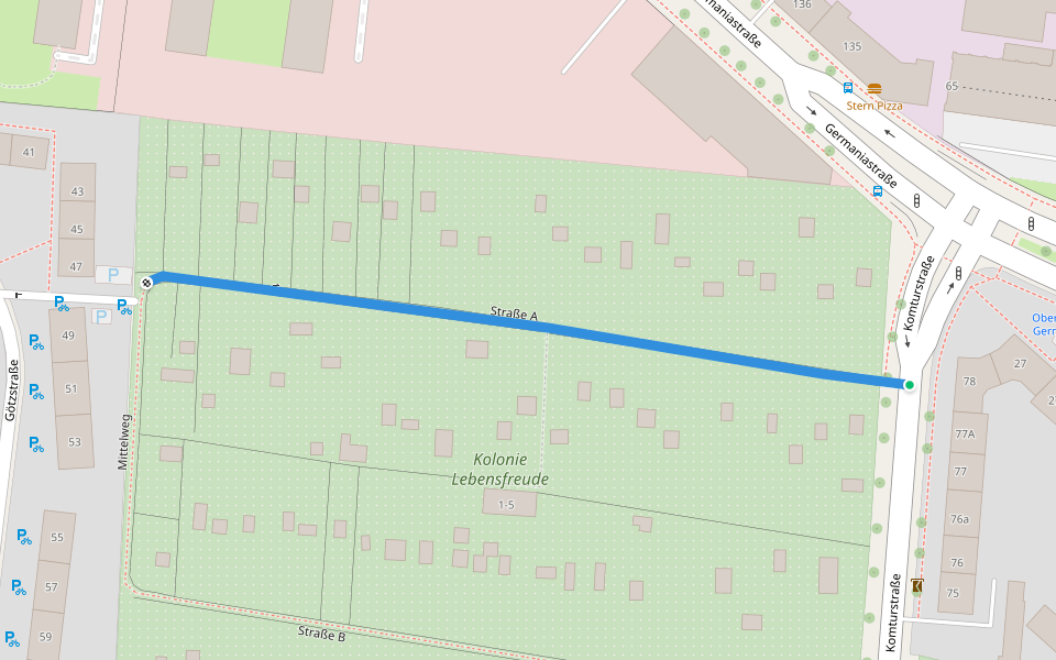 Street A in Berlin | Walking Map