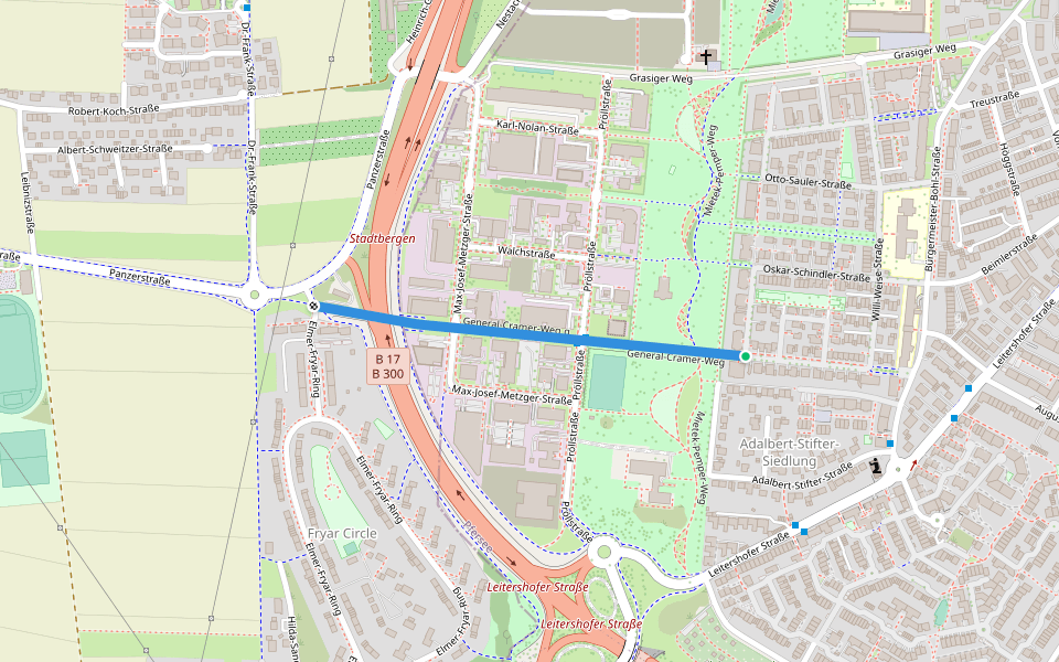 General-Cramer-Weg Walking And Running Trail - Augsburg, Bayern | Pacer