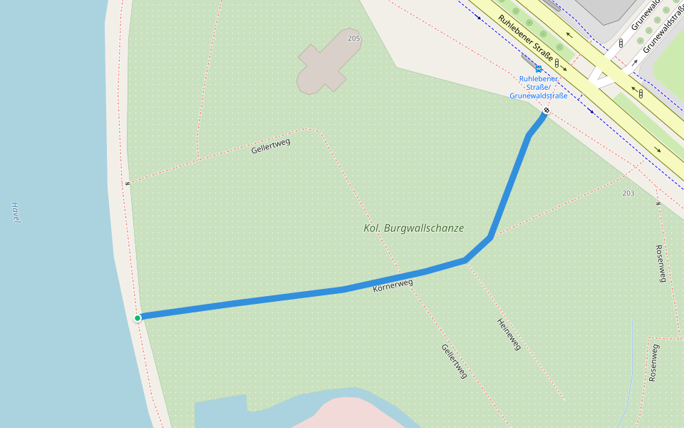 Grain path in Berlin | Walking Map