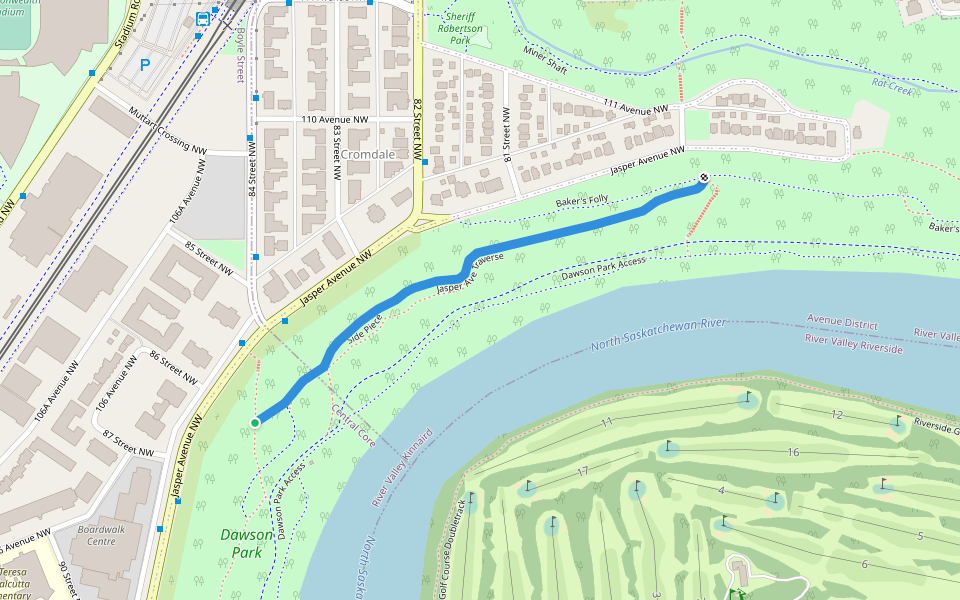 Jasper Ave Traverse in Alberta | Walking Map