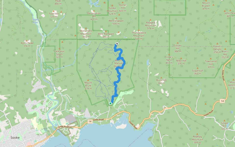 Quimper Summit Trail in British Columbia | Walking Map