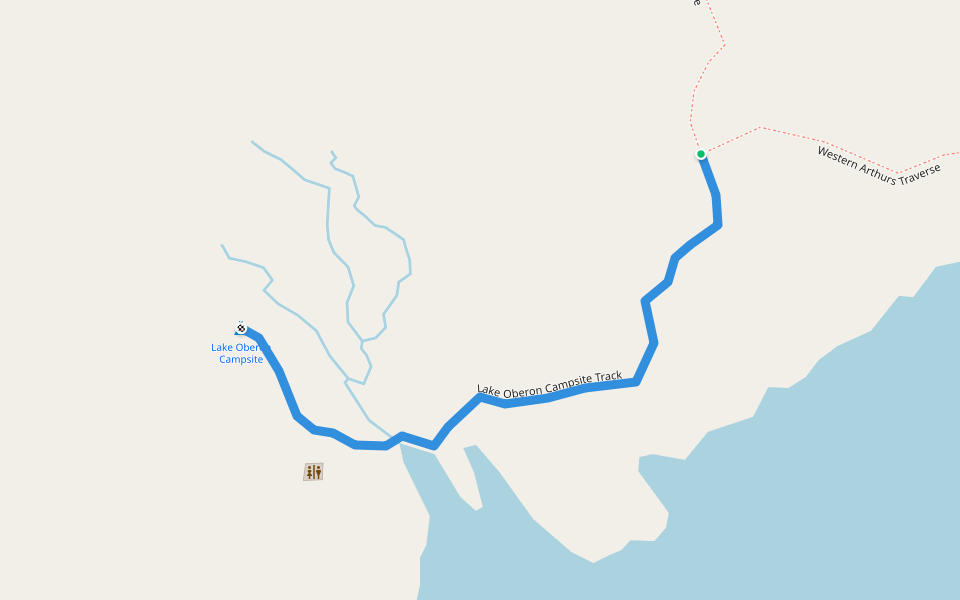 Lake Oberon Campsite Track in Tasmania | Walking Map