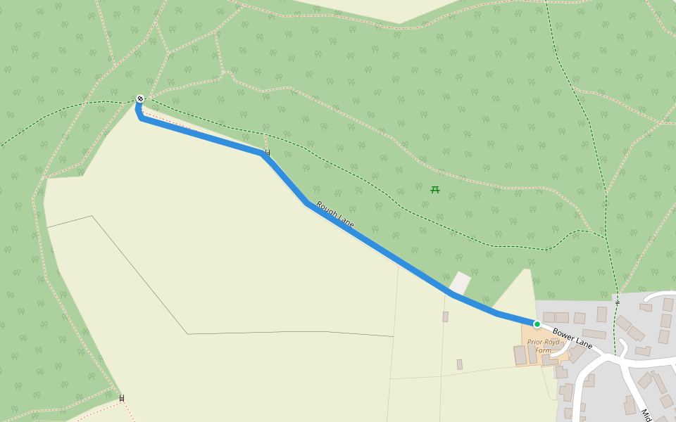 Rough Lane in England | Walking Map