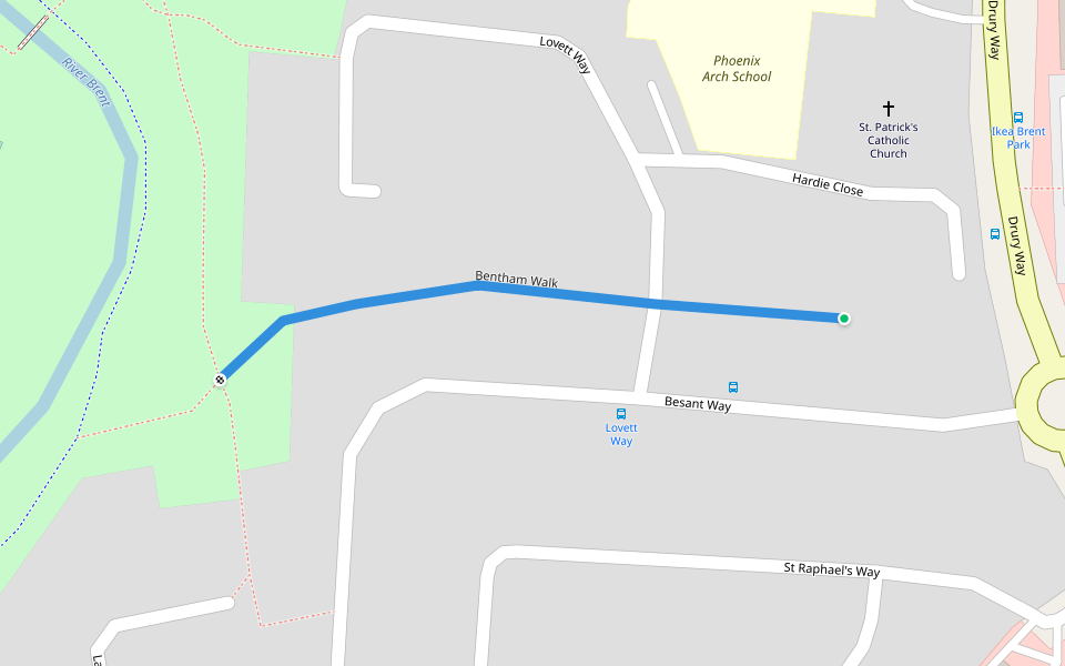 Bentham Walk Trail - London, England | Pacer