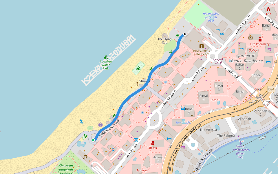 JBR Jogging Track in Dubai | Walking Map