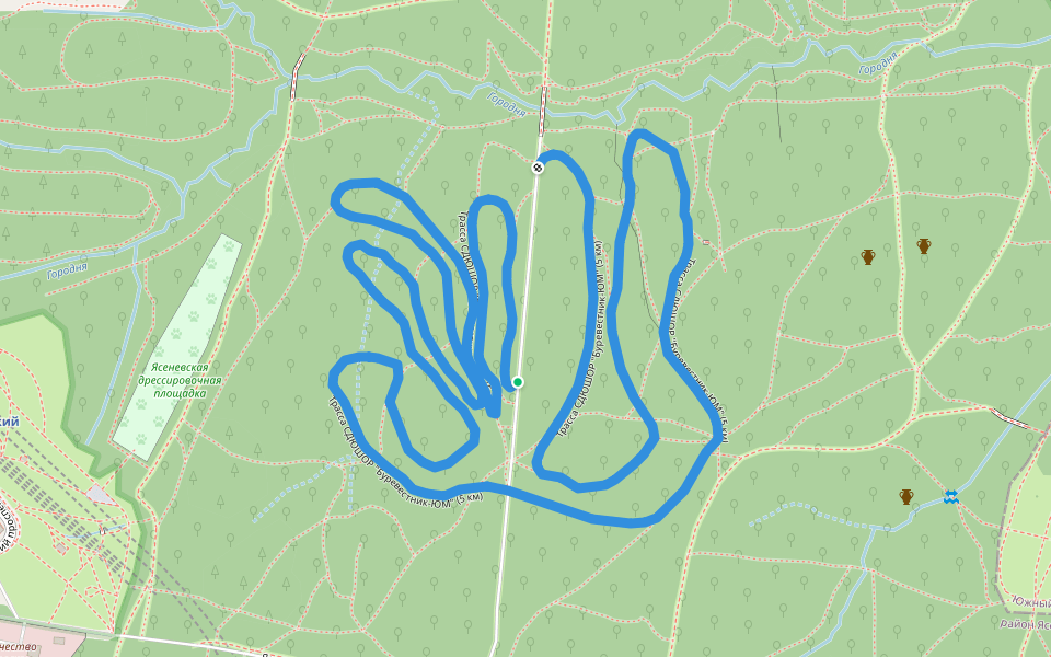 SDYUSHOR track "Burevestnik-YUM" (5 km) in Moskva | Walking Map