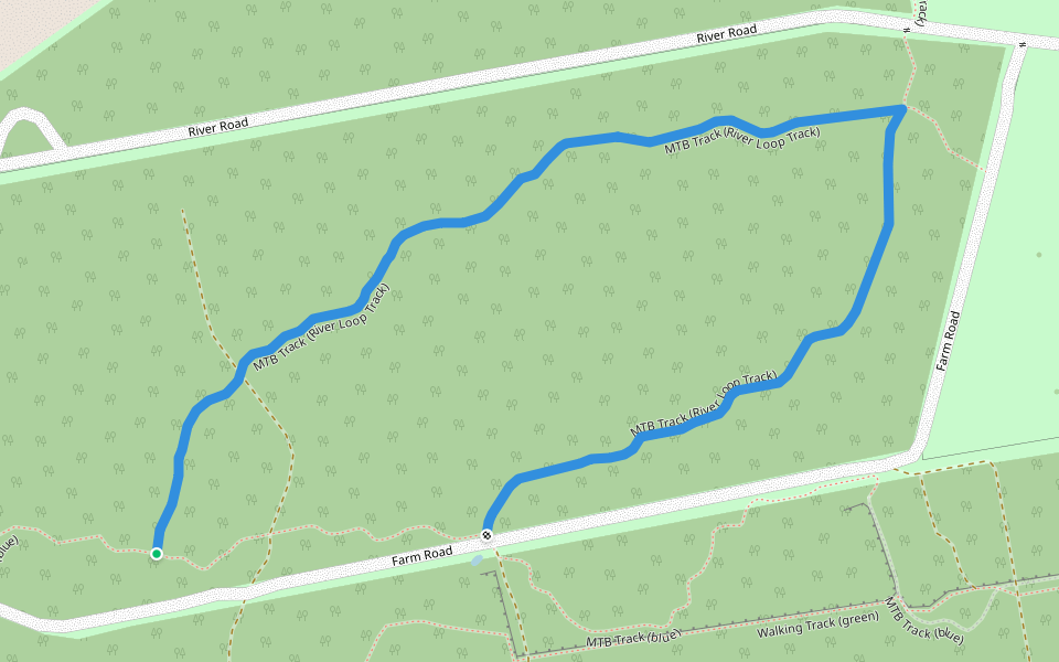 MTB Track (River Loop Track) in Canterbury | Walking Map
