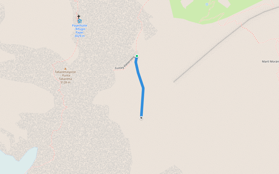 Approach Ortler North Face - Approccio Nord dell'Ortles | Walking Map