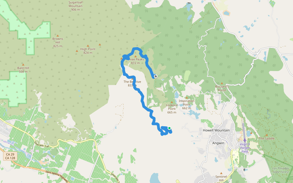 John Hoffnagle Loop in California | Walking Map