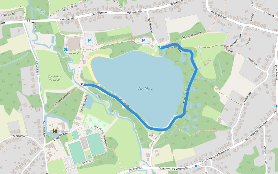 Rond de Plas in Vlaams Gewest | Walking Map