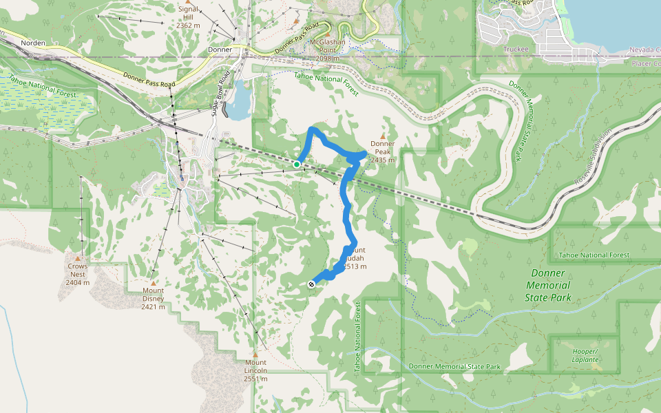 Mount Judah Loop in California | Walking Map