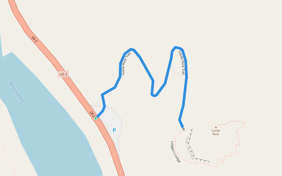 Castle Rock Trail in Washington | Walking Map
